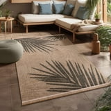 Modern Area Rug Boho Design with Palm Leaf Pattern - Walmart.com