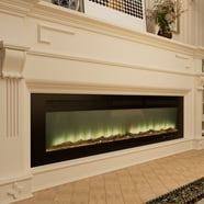 "YUKOOL 60"" Electric Fireplace, Wall Mounted & Recessed, Touch Screen ...