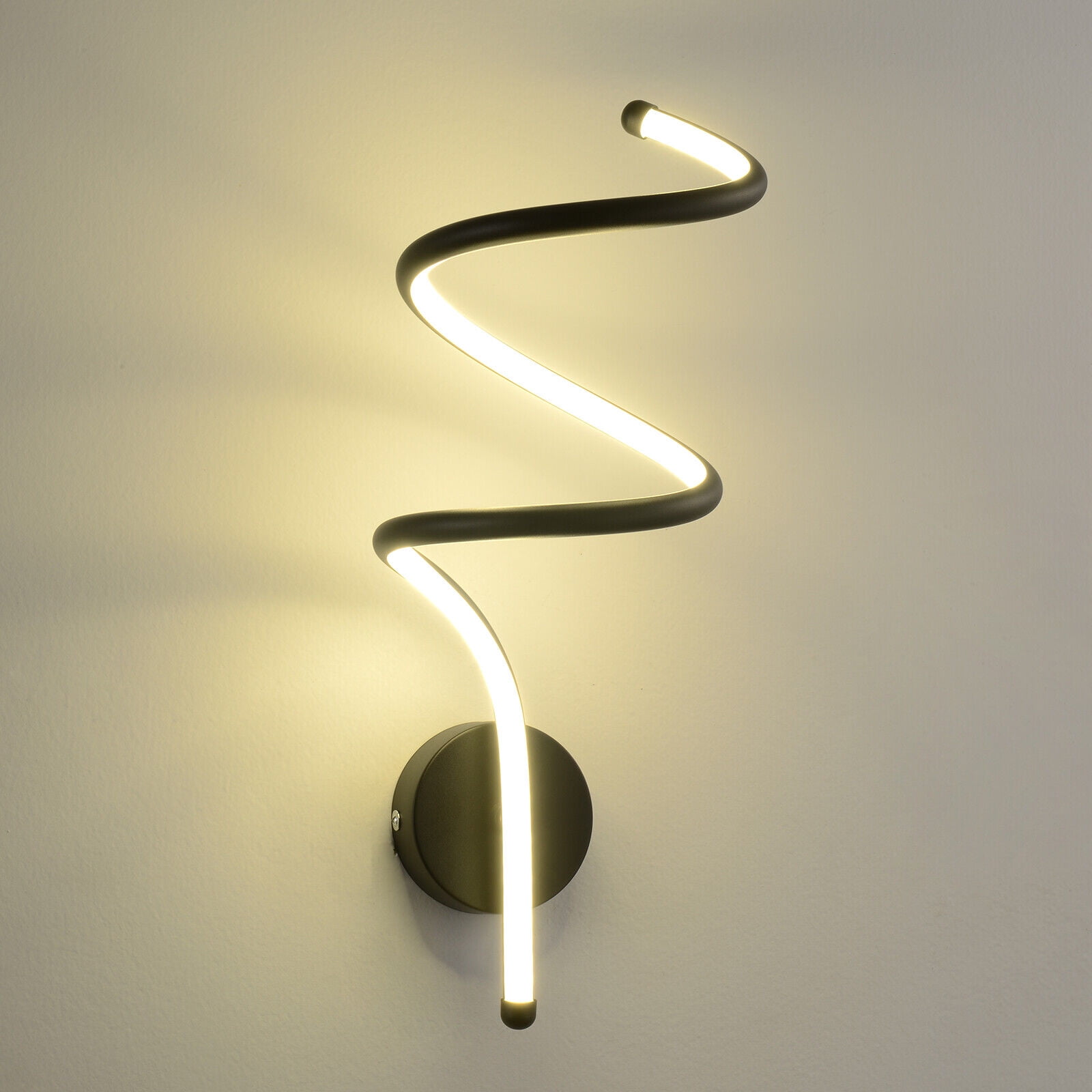Modern Indoor White Curved Line Wall Light LED Bedroom Sconce Lighting ...