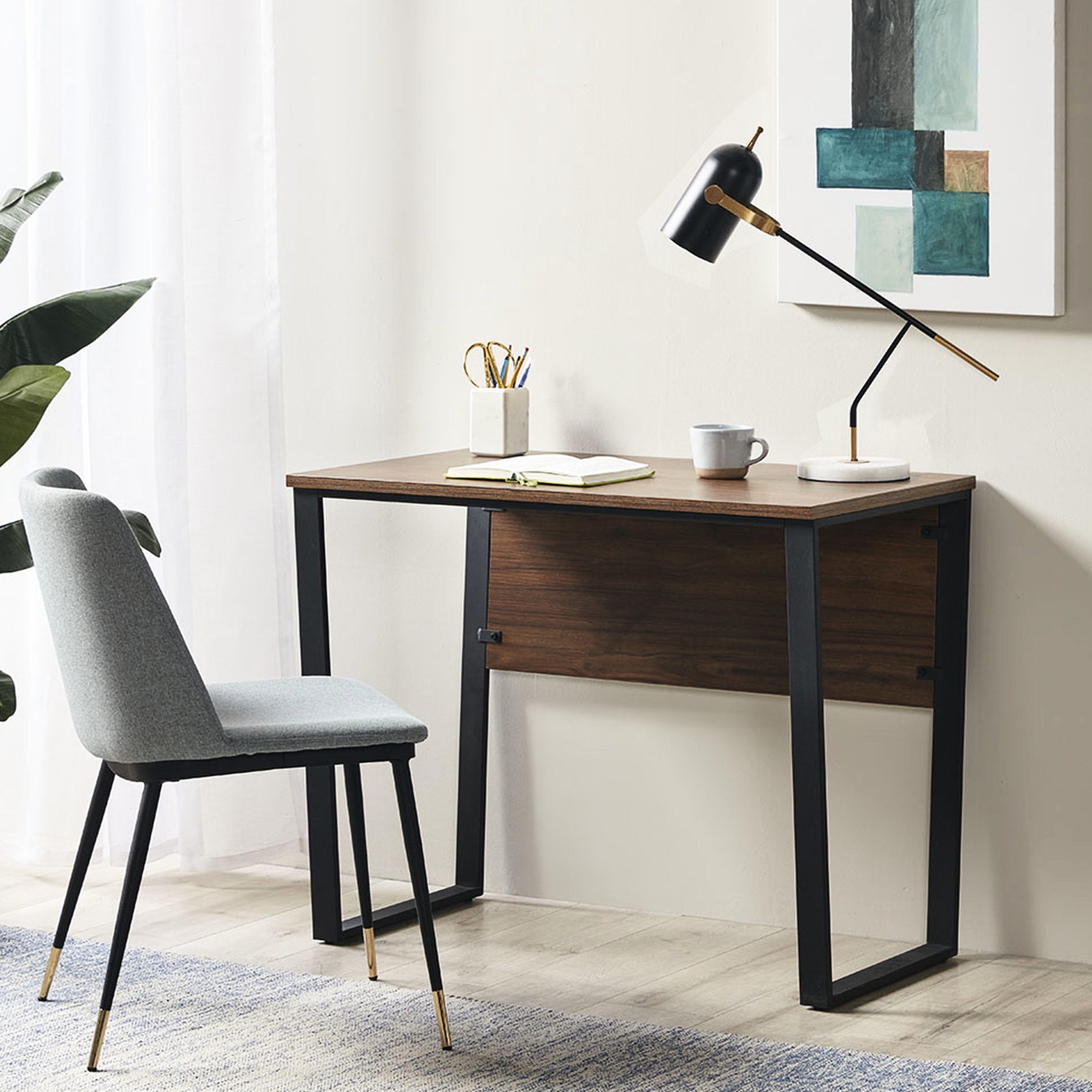 Modern Industrial Desk | Ideal for Ample Work Space | Melamine ...