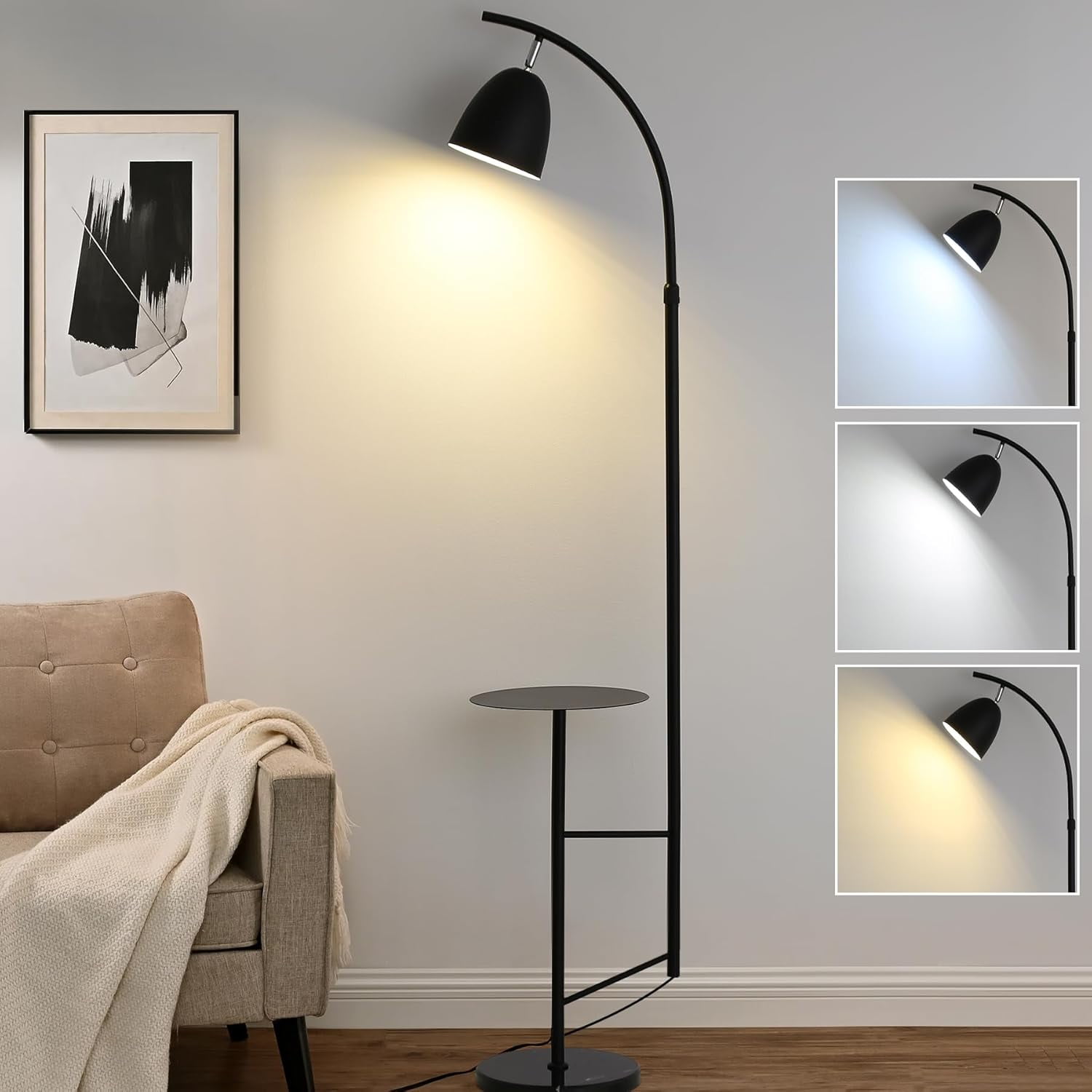 Modern Industrial Floor Lamp 65" Black Standing Lamp, Black Floor Lamp ...