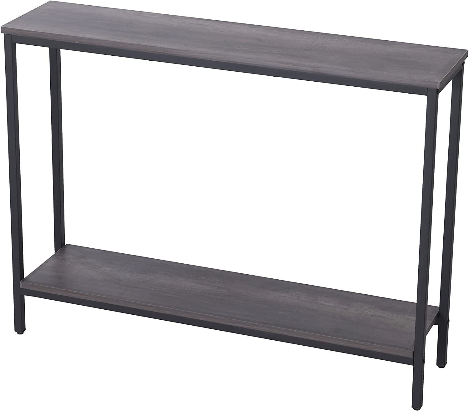 Modern Industrial Sofa Console Table for Living Room, Office (Dark Grey ...