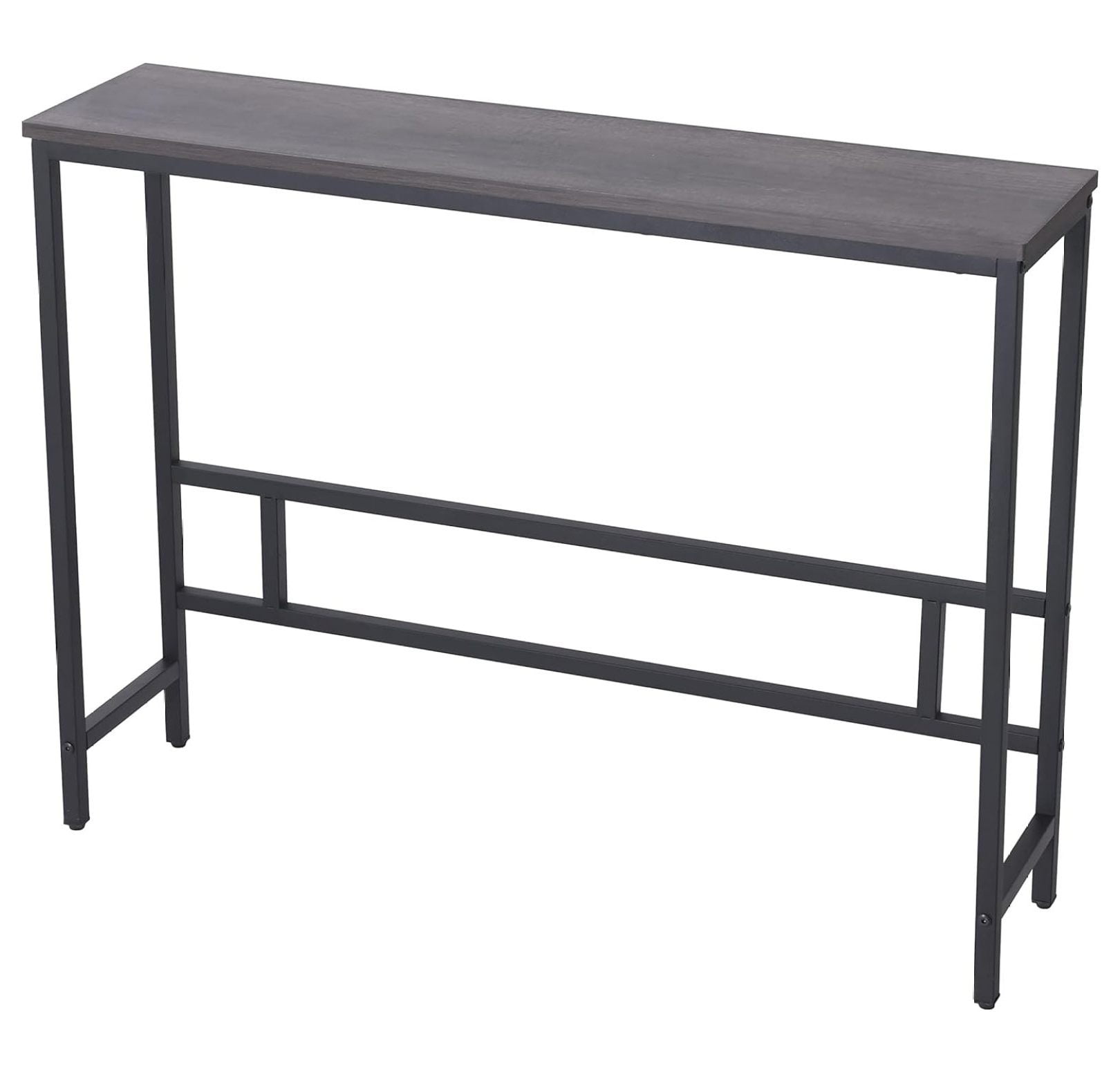 Modern Industrial Sofa Console Table for Living Room, Office (Dark Grey ...