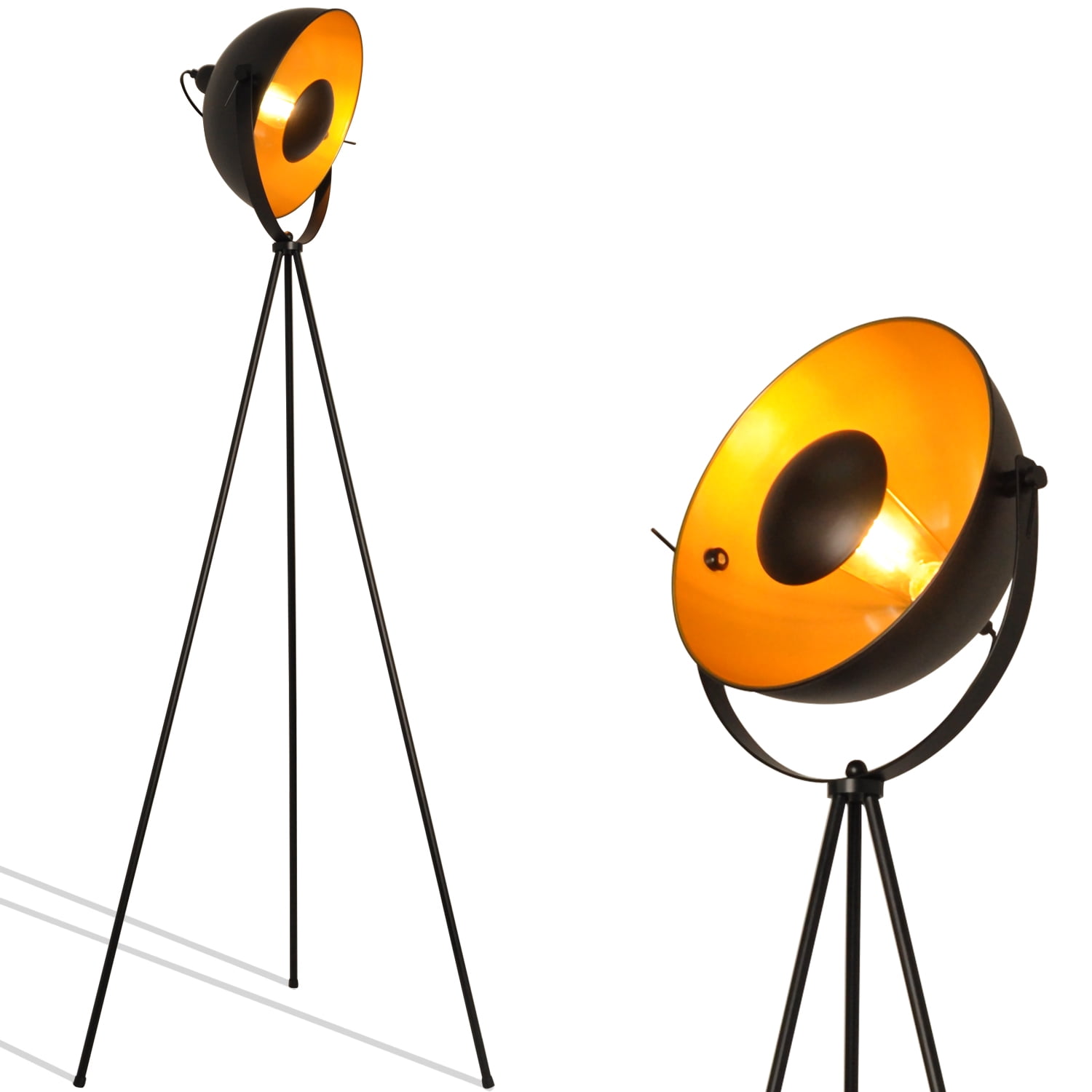 Modern Industrial Tripod LED Satellite Floor Table Lamp - Vintage ...