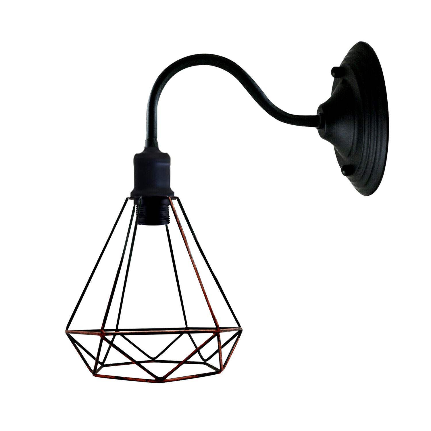 Modern Industrial Vintage Indoor Rustic Red colour Wall Light Lamp ...