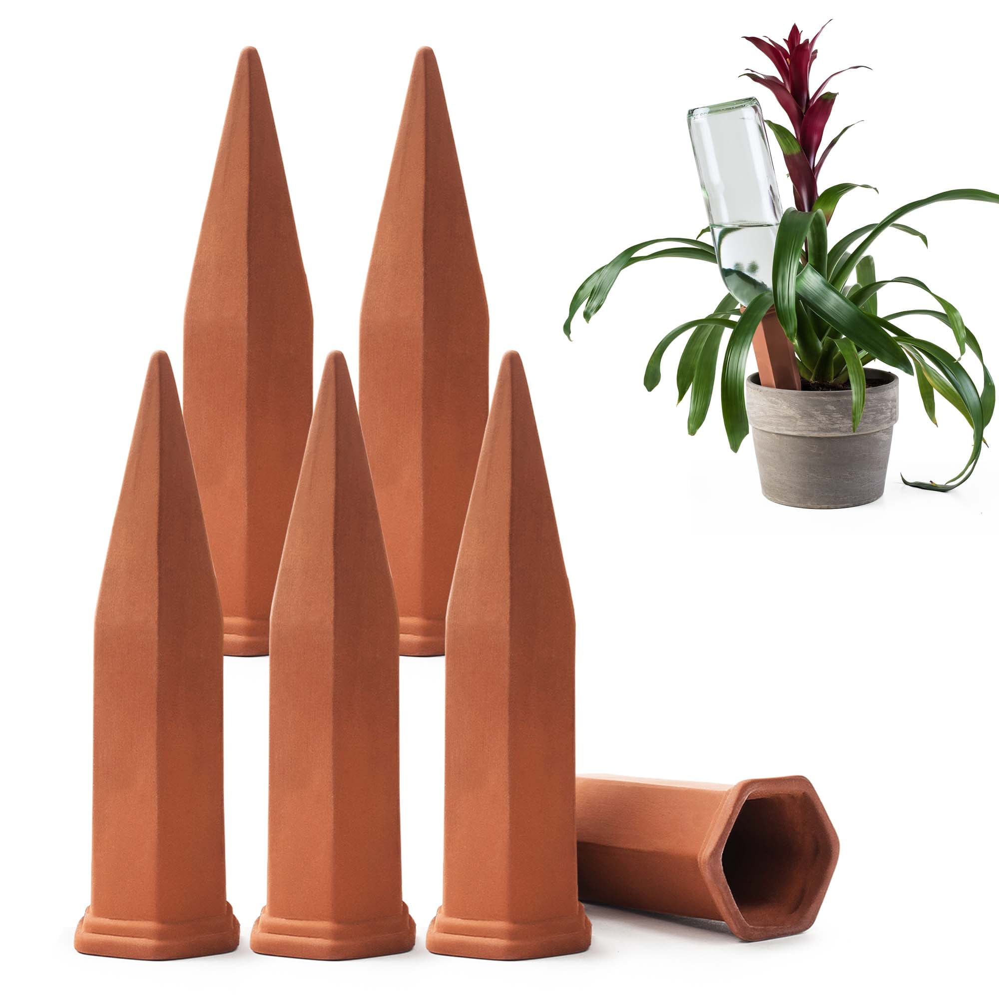 Modern Innovations Terracotta Self Watering Spikes (6 Pack), Indoor ...