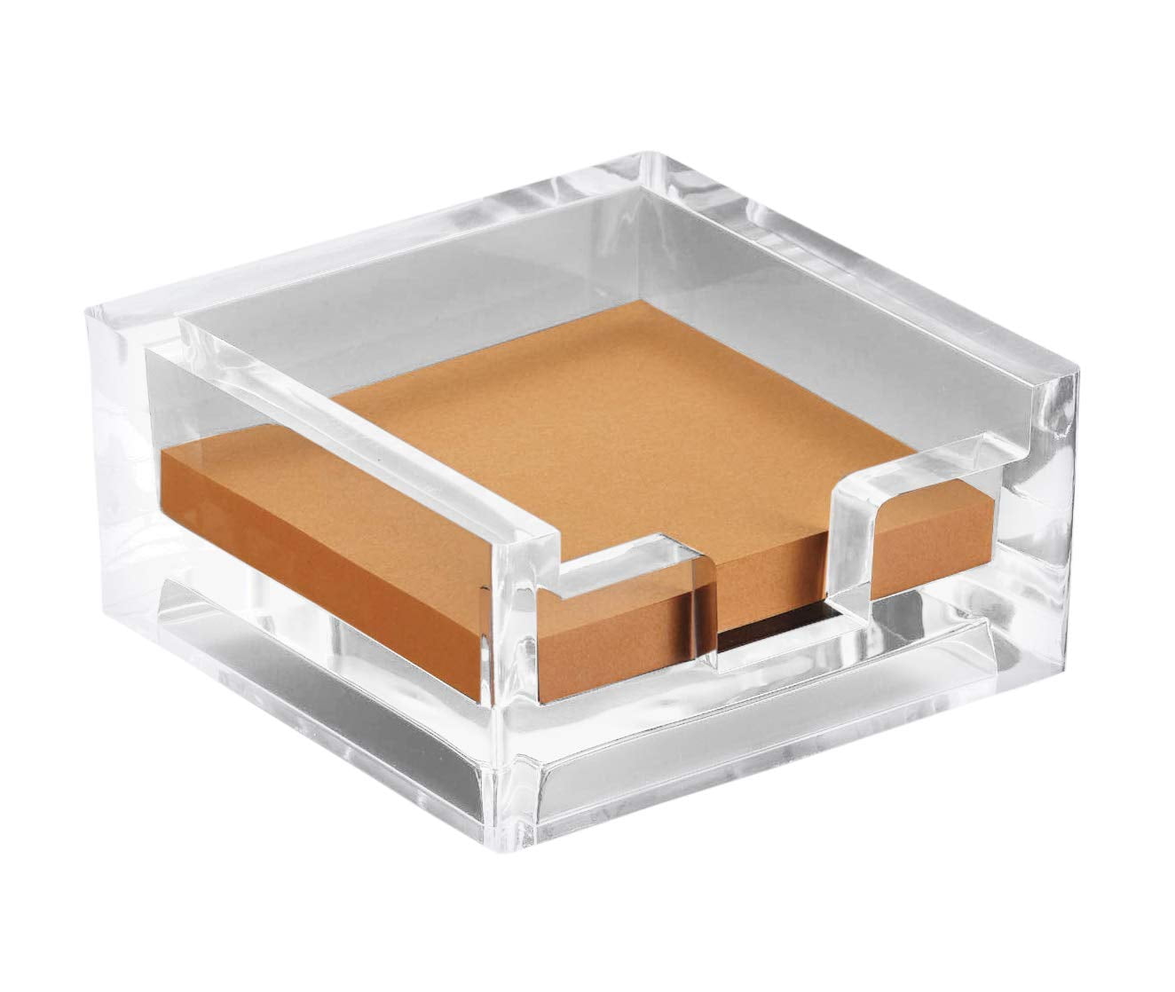 Modern Innovations Sticky Notes Organizer, Pencil Holder, Crystal Clear ...