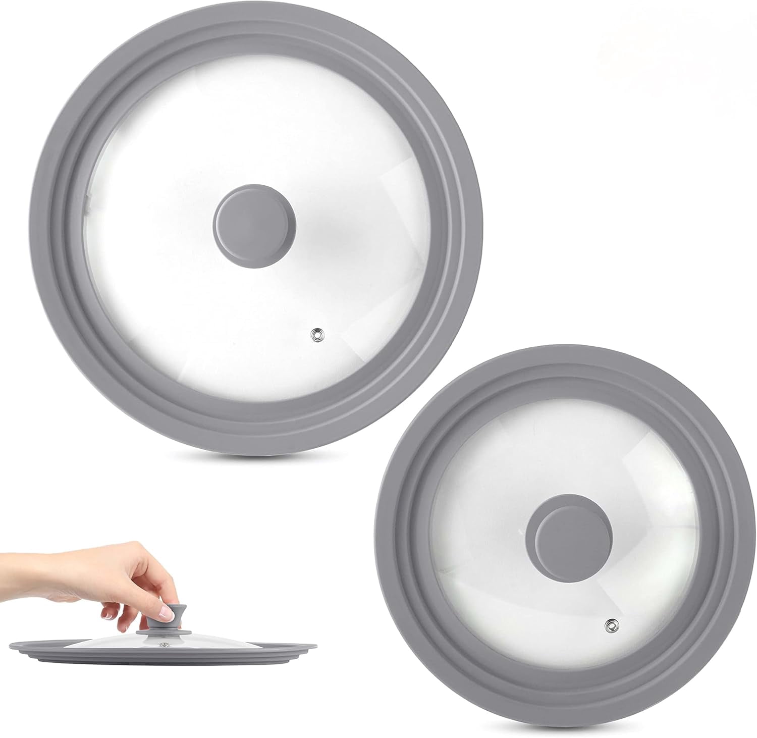 Modern Innovations Universal Lids (Set of 2) Fits 7 to 12-Inch Cookware ...