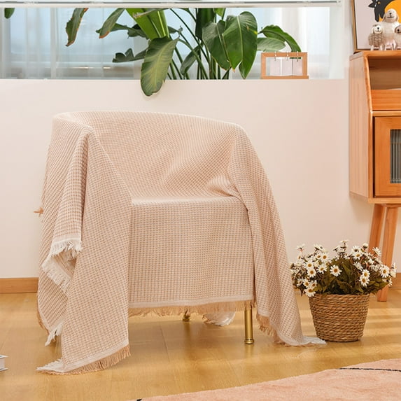 Modern Interwoven Sofa Towel, Fully Covered Sofa Blanket, 100% Cotton ...