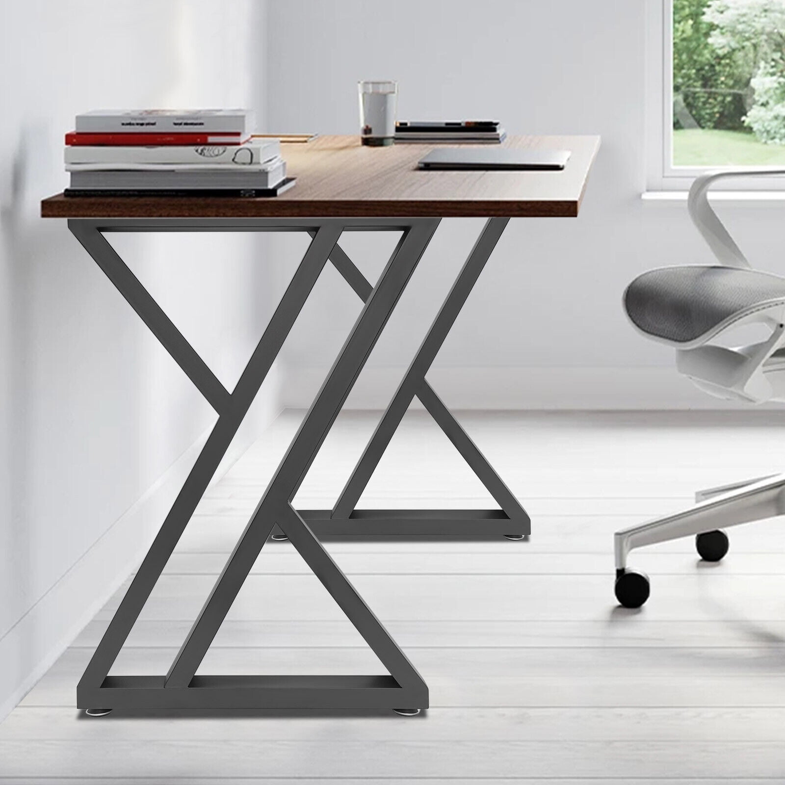 Modern Iron Table Legs X-Shaped Desk Legs Metal Furniture Dining Table ...