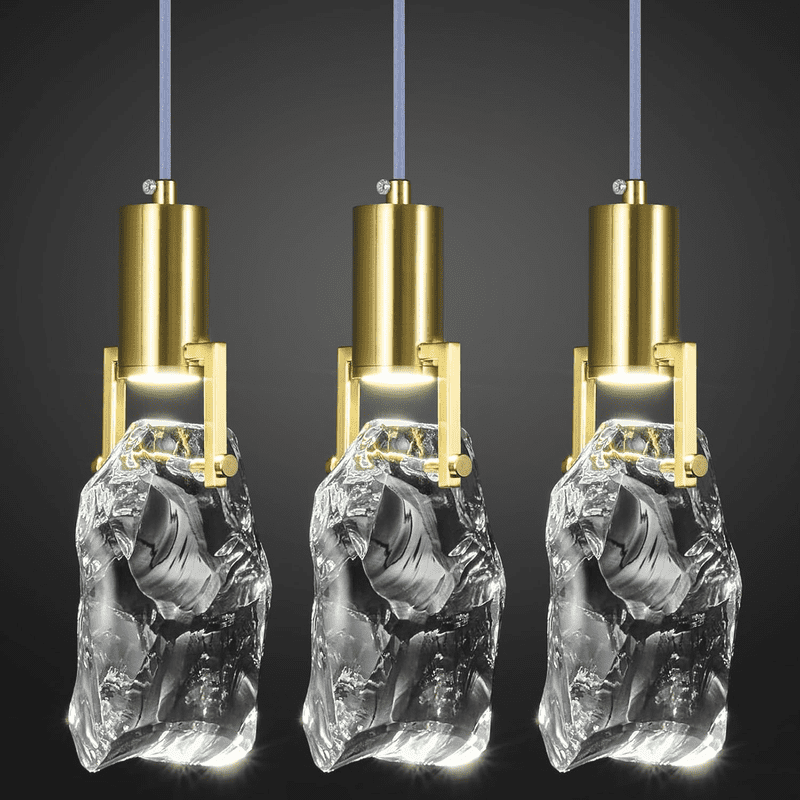Modern Irregular Crystal Pendant Light Fixtures Kitchen Island Pendant ...