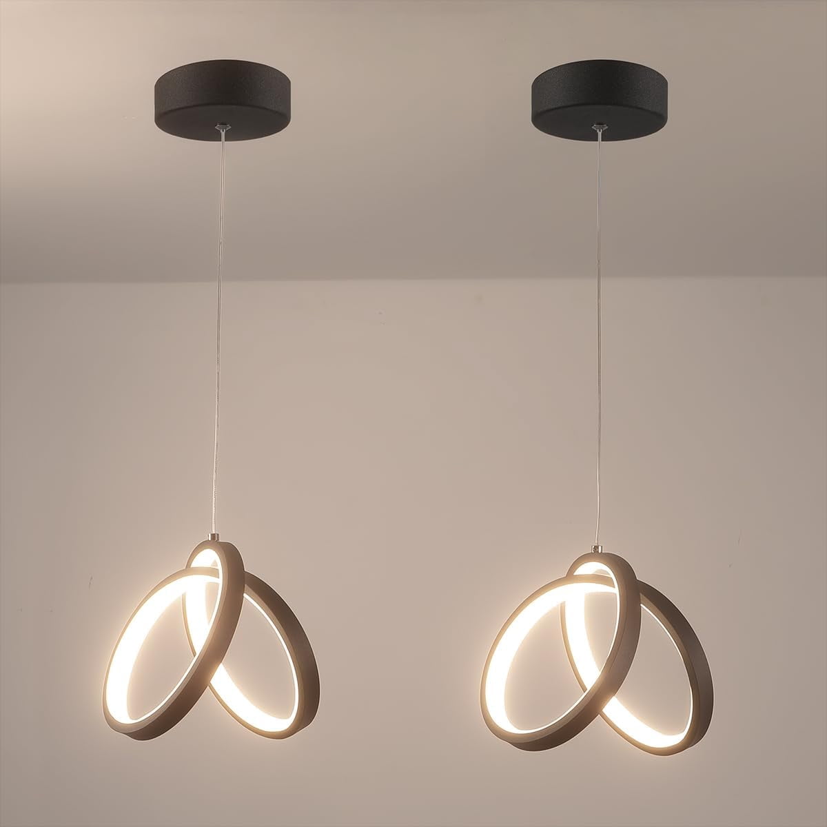 Modern Island Pendant Lighting, with Remote Dimmable and Samrt Lamp APP ...