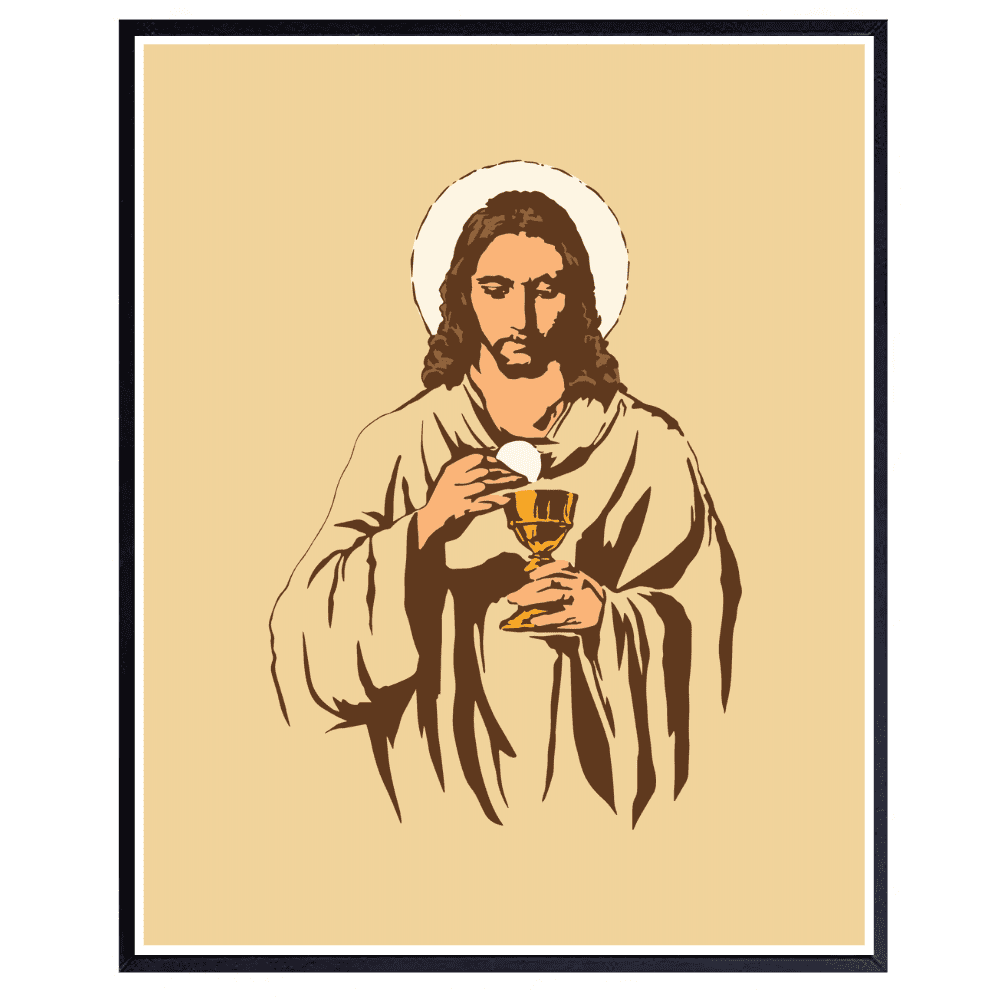 Modern Jesus Wall Art - Jesus Christ Portrait Poster - Religious ...