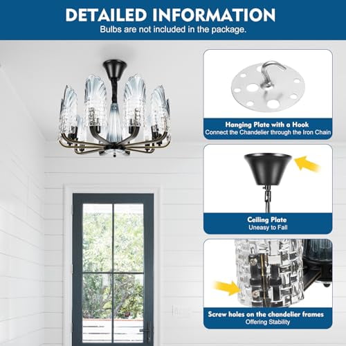 Modern K9 Crystal Chandelier Elegant Gradient Glass Finish Pendant ...