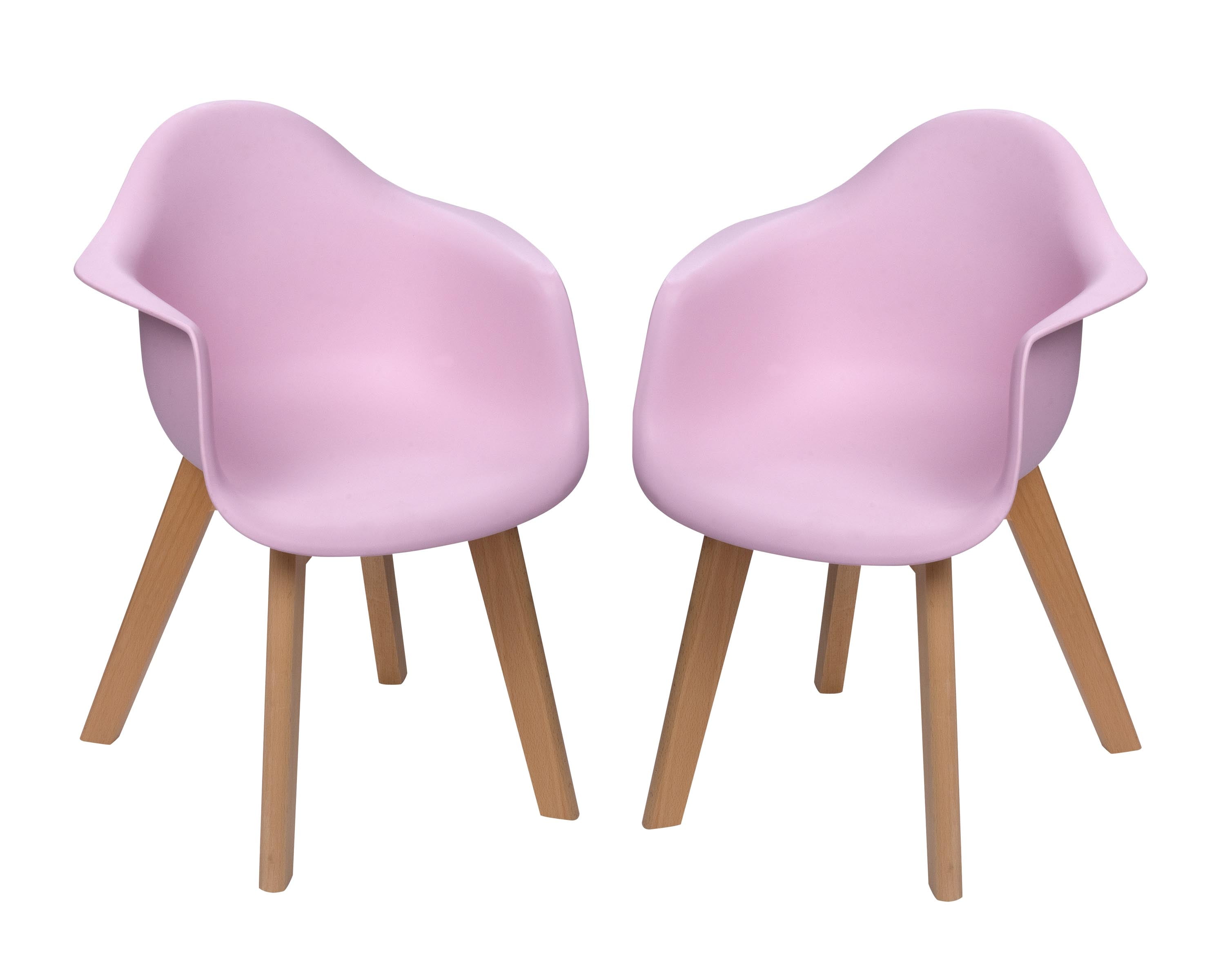 Modern Kids Chairs with Beech Legs (Set of 2) 2 pink Chairs - Walmart.com