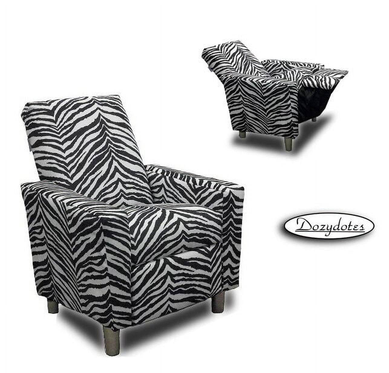 Modern Kids Club Recliner Zebra Micro Suede - Walmart.com