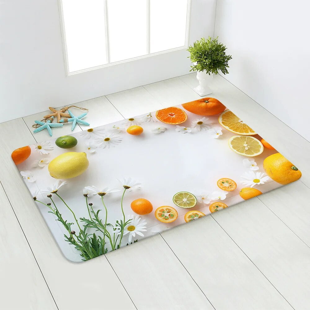 Modern Kitchen Carpet Fruit Pattern Bedroom Floor Living Room Decor Rug ...