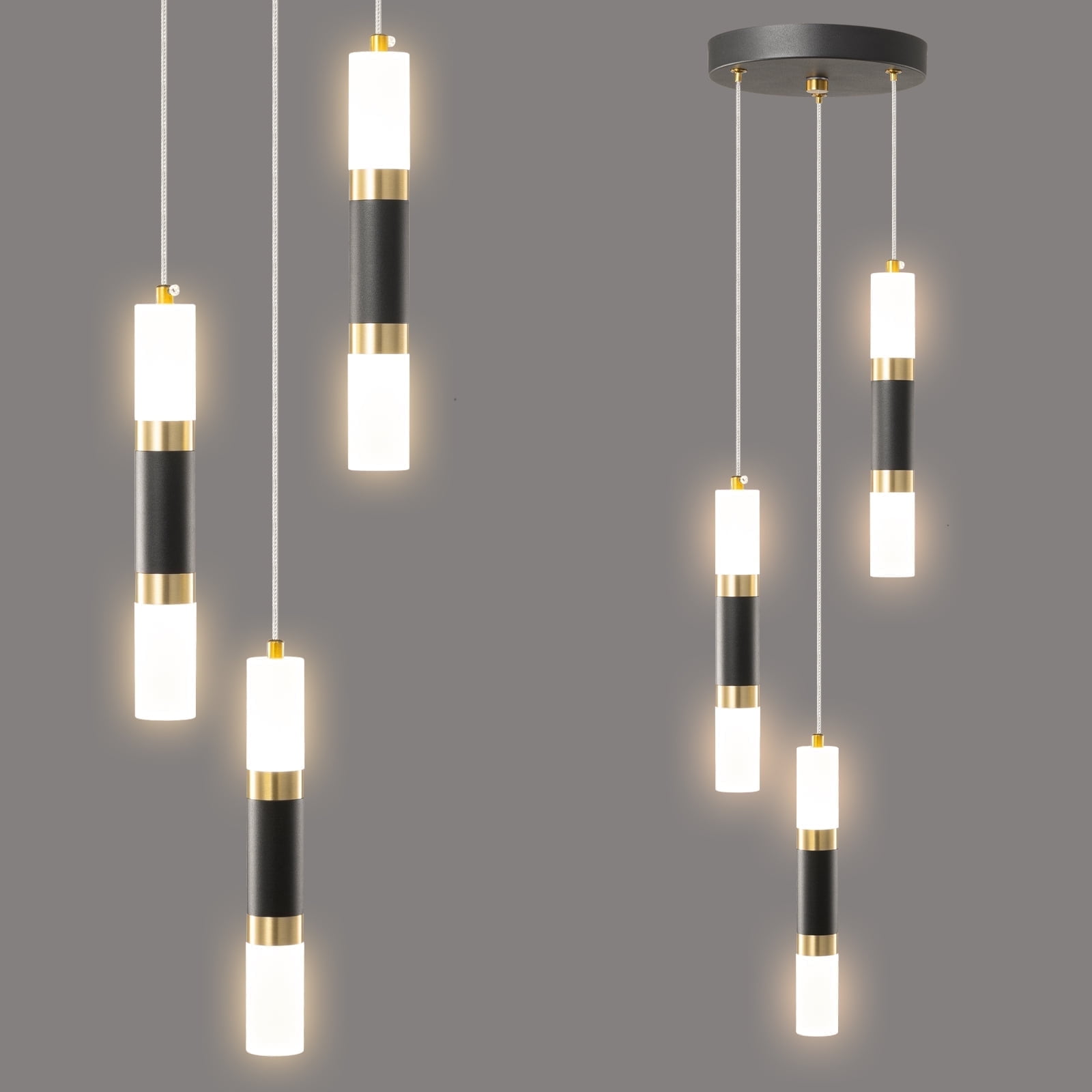 Modern Kitchen Island Pendant Light Mini Black Gold Pendant Lights ...