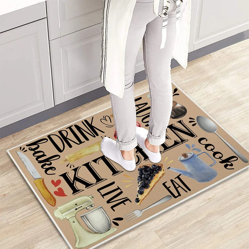 Modern Kitchen Letter Floor Mat Living Room Bedroom Decor Carpet Home ...