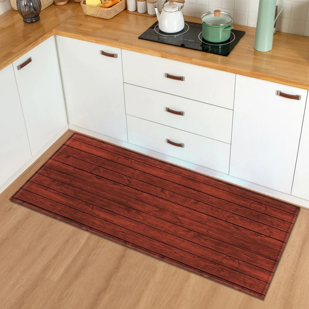 Modern Kitchen Mat Bedroom Entrance Doormat Wood grain Home Hallway ...