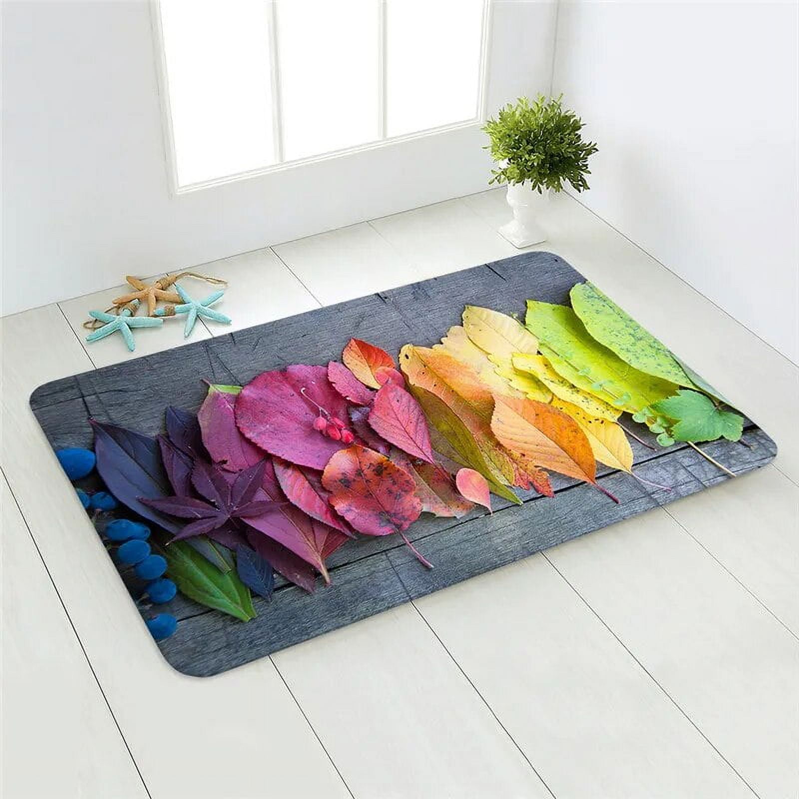 Modern Kitchen Mat Home Entrance Doormat Autumn Maple Leaves Bedroom ...