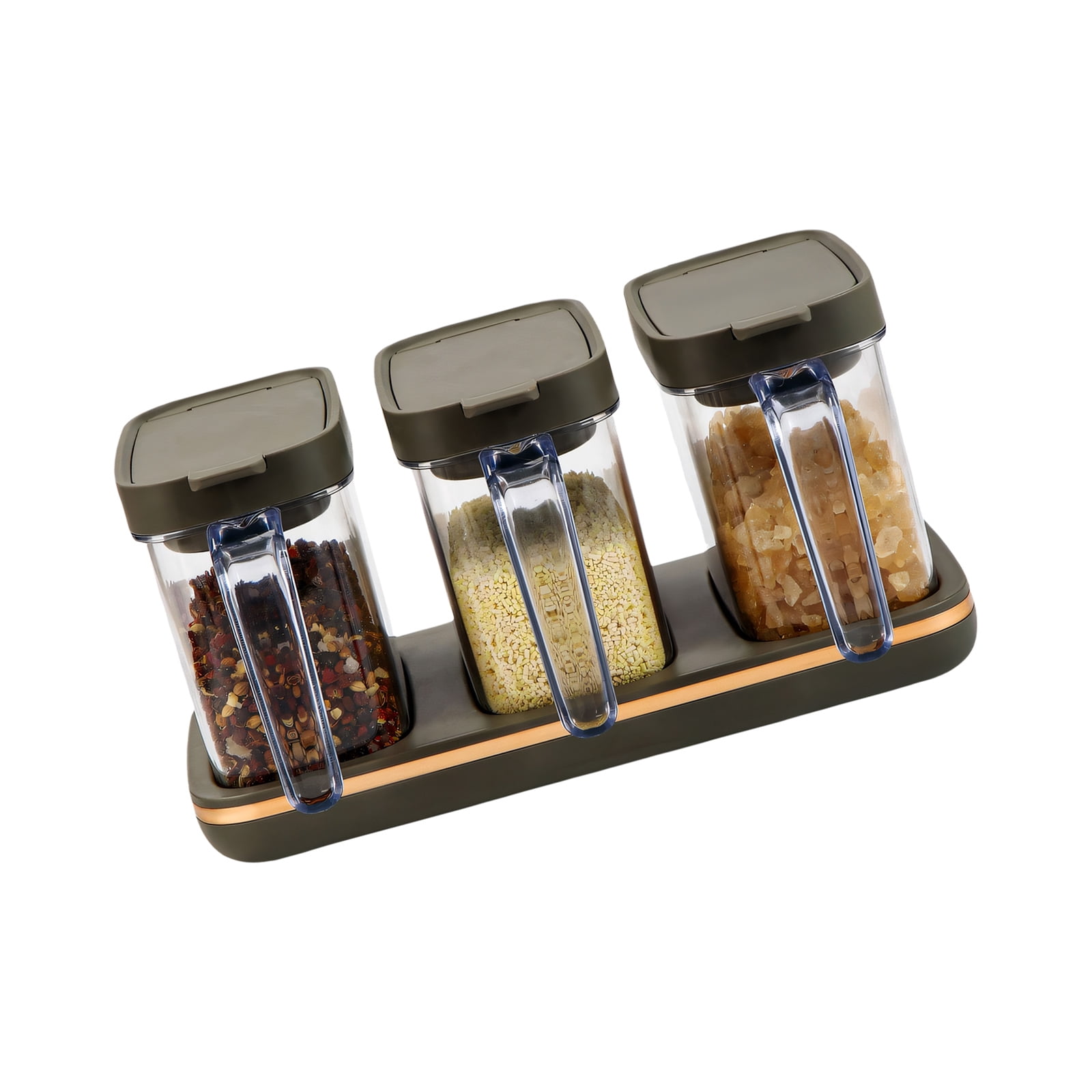 Modern Kitchen Seasoning Organization Set 480ml Sealed Holders ...