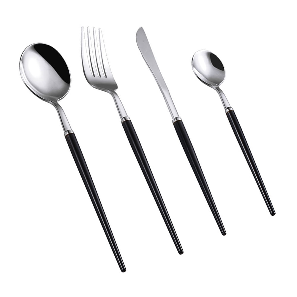 Modern Kitchen Utensils for Single Serve Solid Color Handle 4-Piece ...