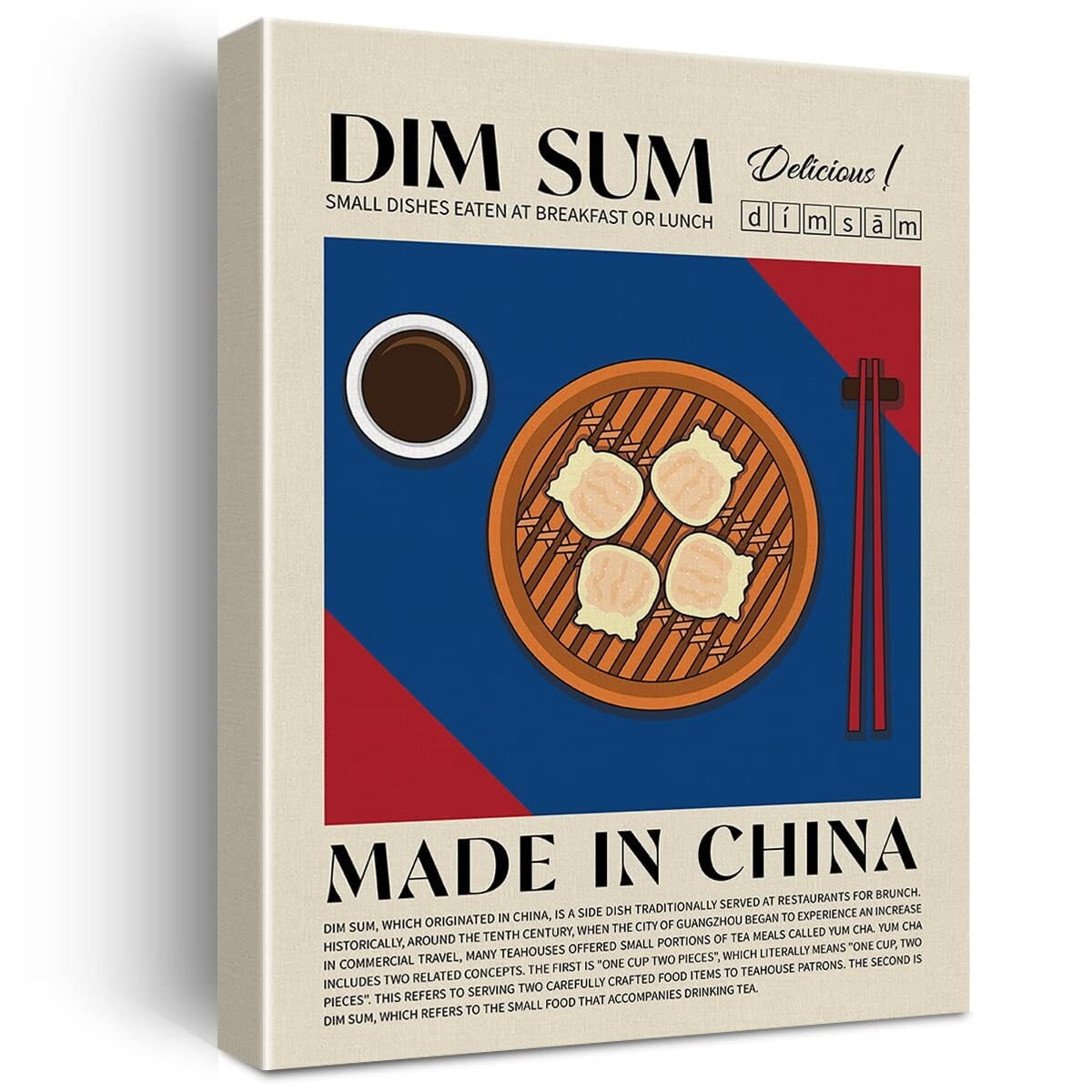 Modern Kitchen Wall Decor Art poster Food Dim Sum Canvas poster ...