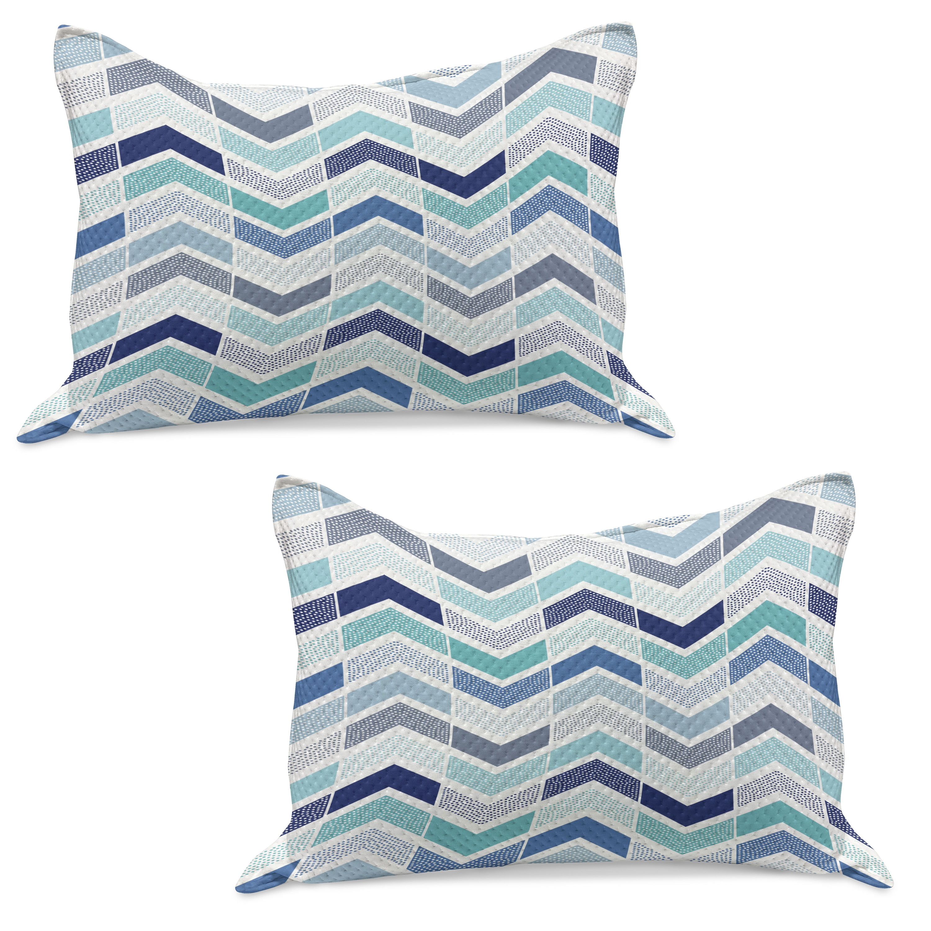 Modern Knitted Quilt Pillowcover Set of 2, Seamless in Doodle Style ...
