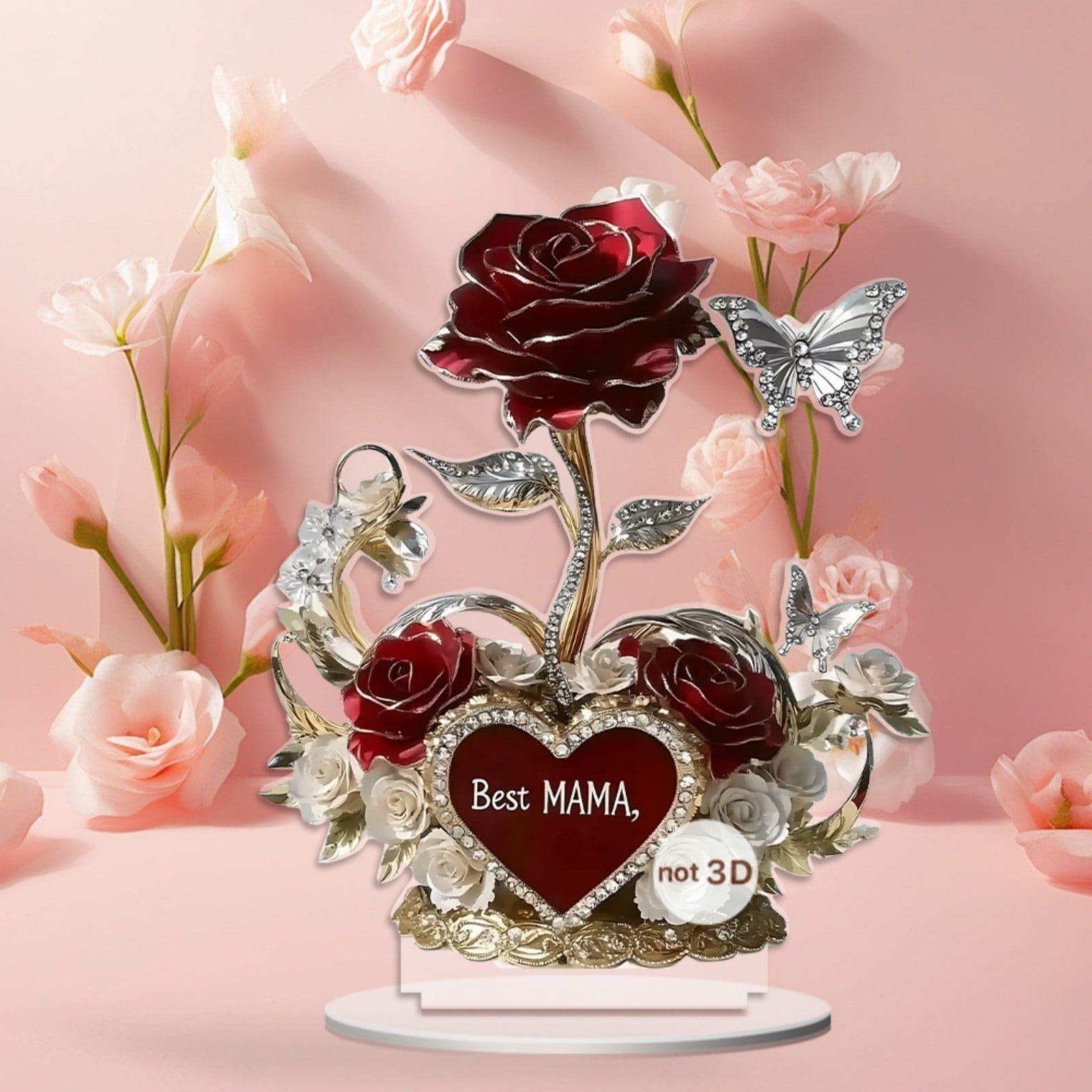 Modern LED Acrylic Rose Night Light with Color Changing Scented Feature ...