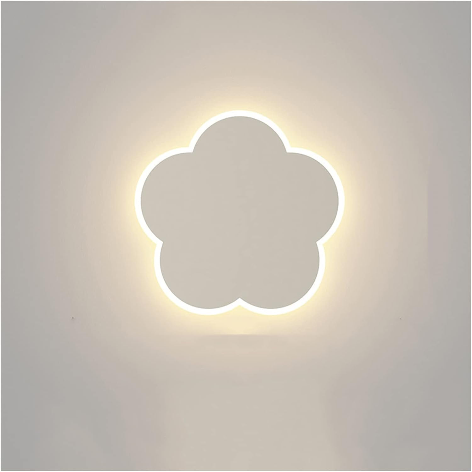 Modern LED Acrylic Wall Lamp White Flower Shape Design Iron Wall Sconce ...