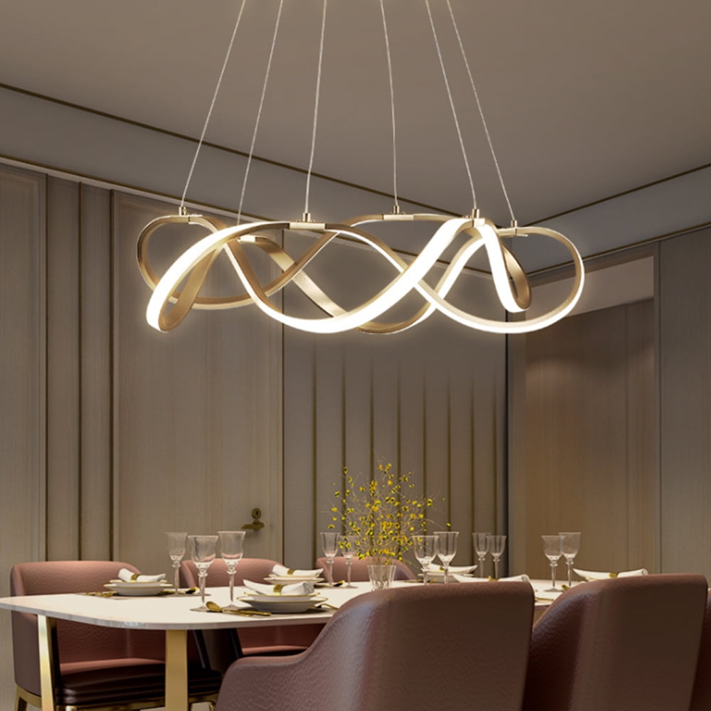 Modern LED Chandelier Dining Room Ceiling Light Acrylic Pendant Lamp ...