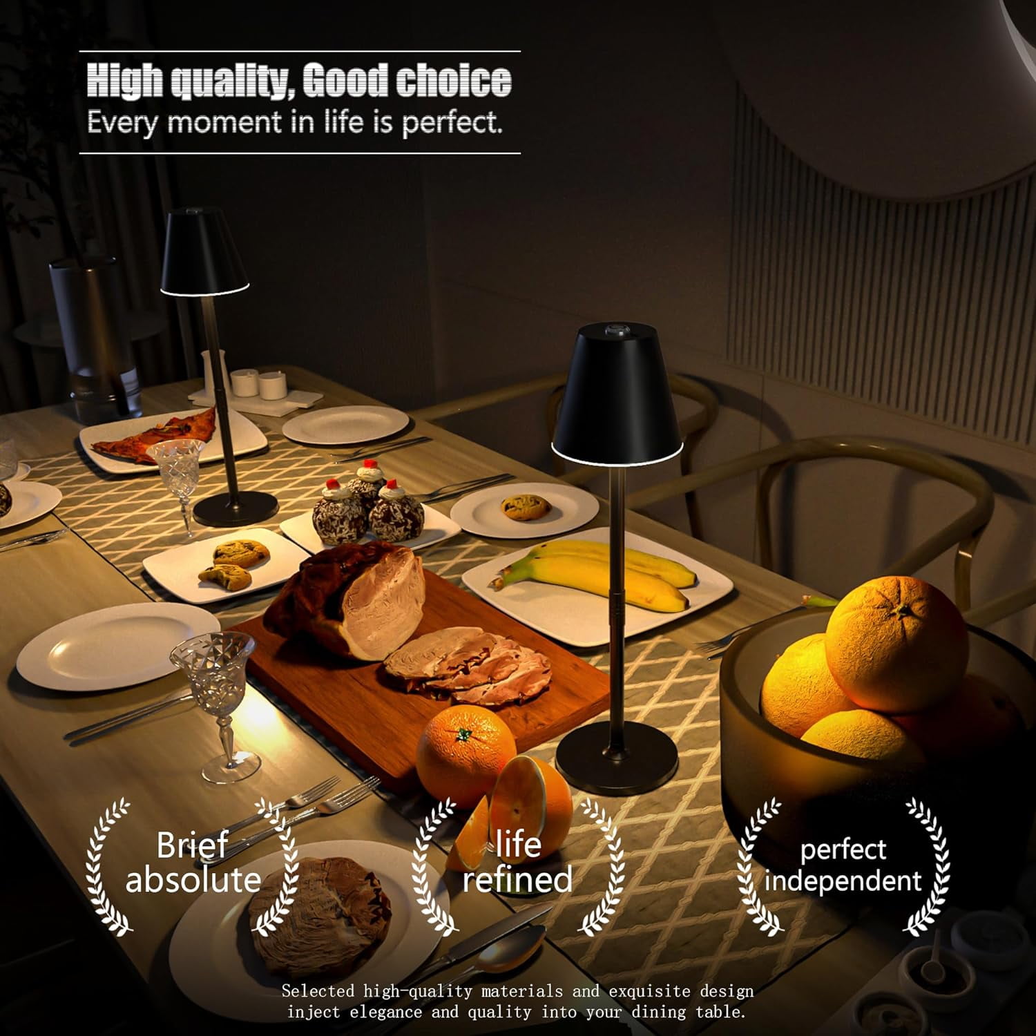 Modern LED Cordless Table Lamp, 4000mAh Rechargeable Battery, 3 Level ...