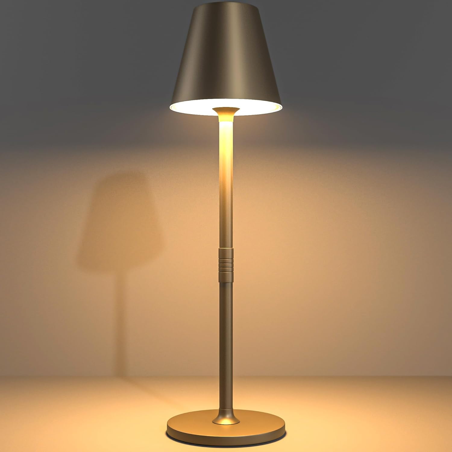 Modern LED Cordless Table Lamp, 4000mAh Rechargeable Battery, 3 Level ...