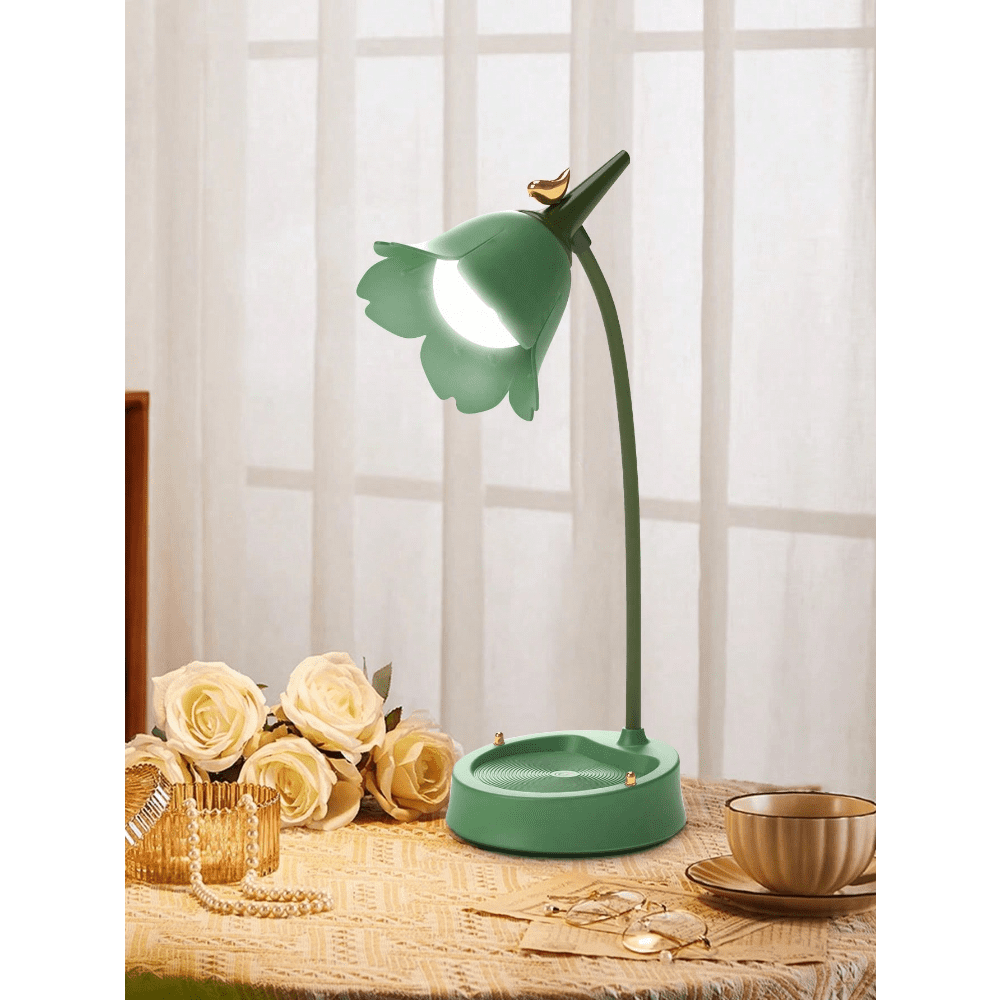 Modern LED Desk Lamp, Wireless, Adjustable Gooseneck, Dimmable, Touch ...