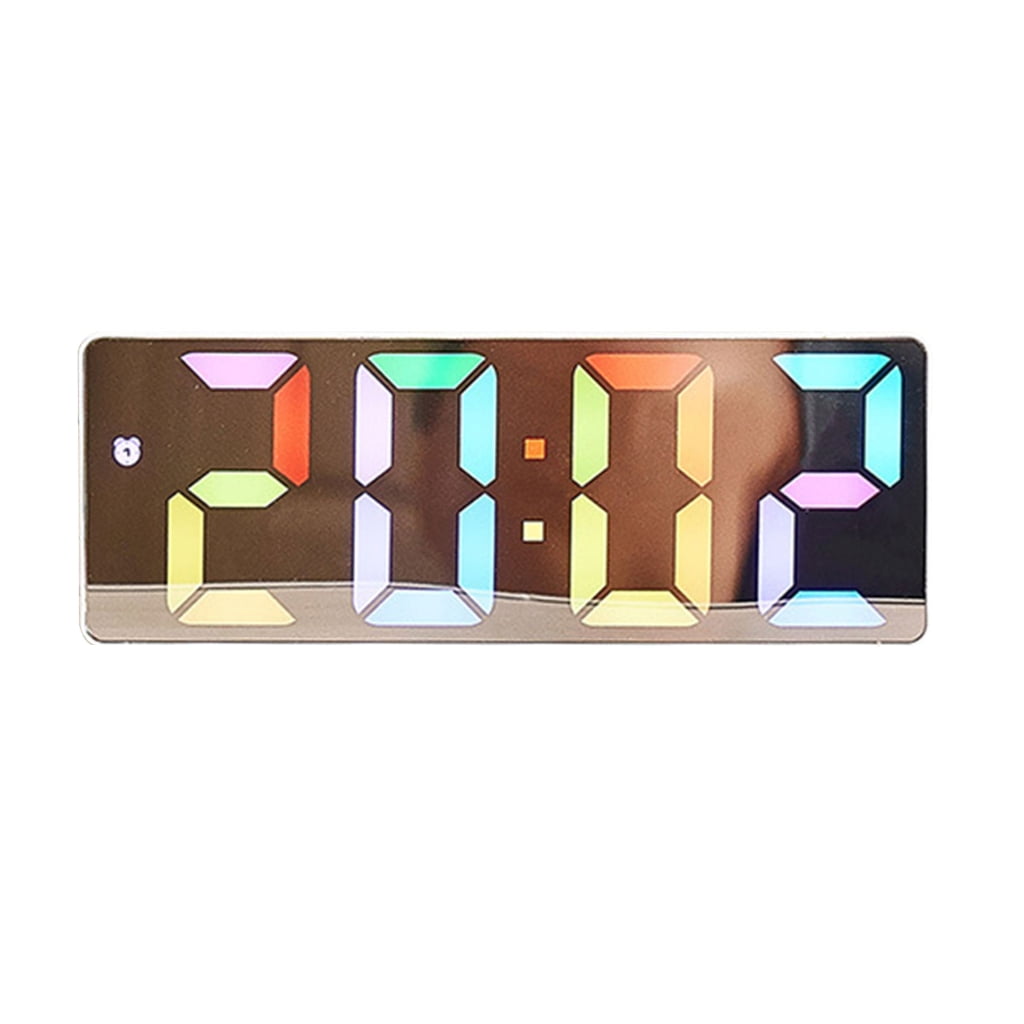 Upgraded RGB Color LED Alarm Clock with Temperature Display, Adjustable ...