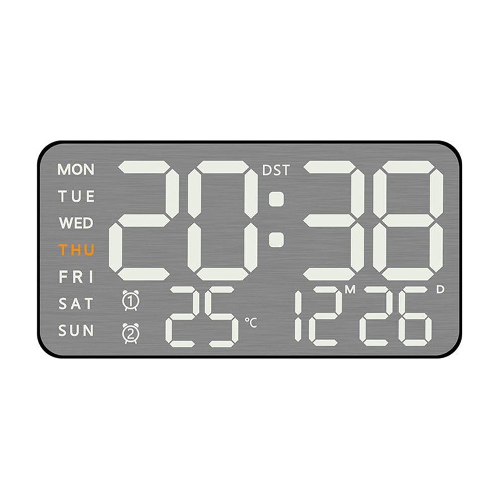 Modern LED Digital Alarm Clock with Temperature Display,Wall Mountable ...