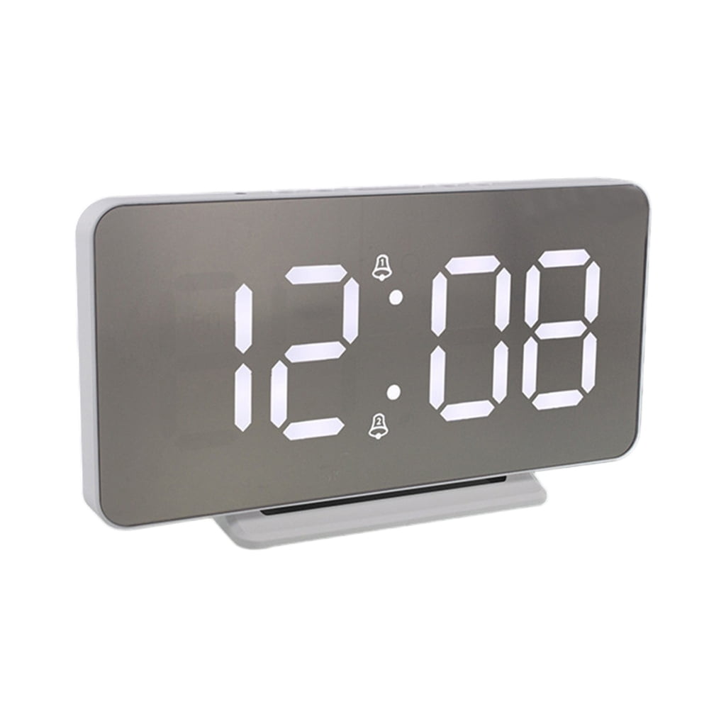 Modern LED Digital Clock Date Time Temperature Display Dimmable ...