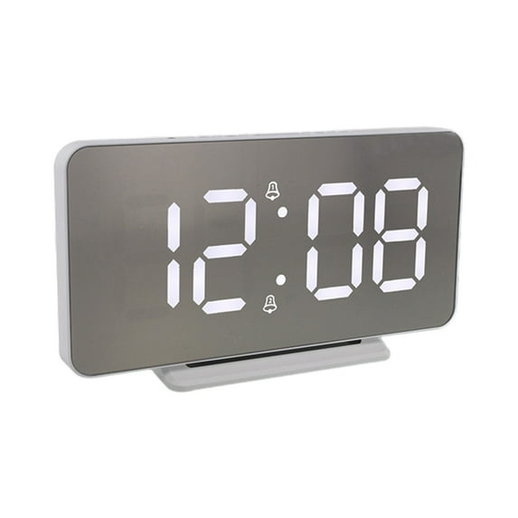 Modern LED Digital Clock Date Time Temperature Display Dimmable ...
