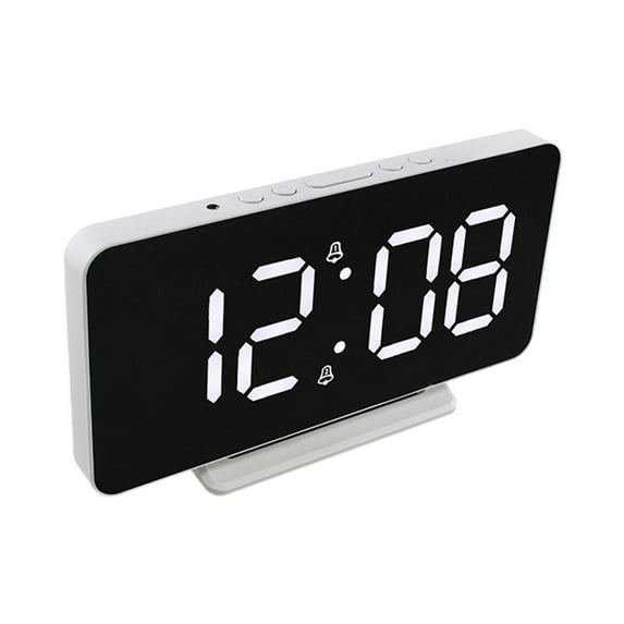 Modern LED Digital Clock Date Time Temperature Display Dimmable ...