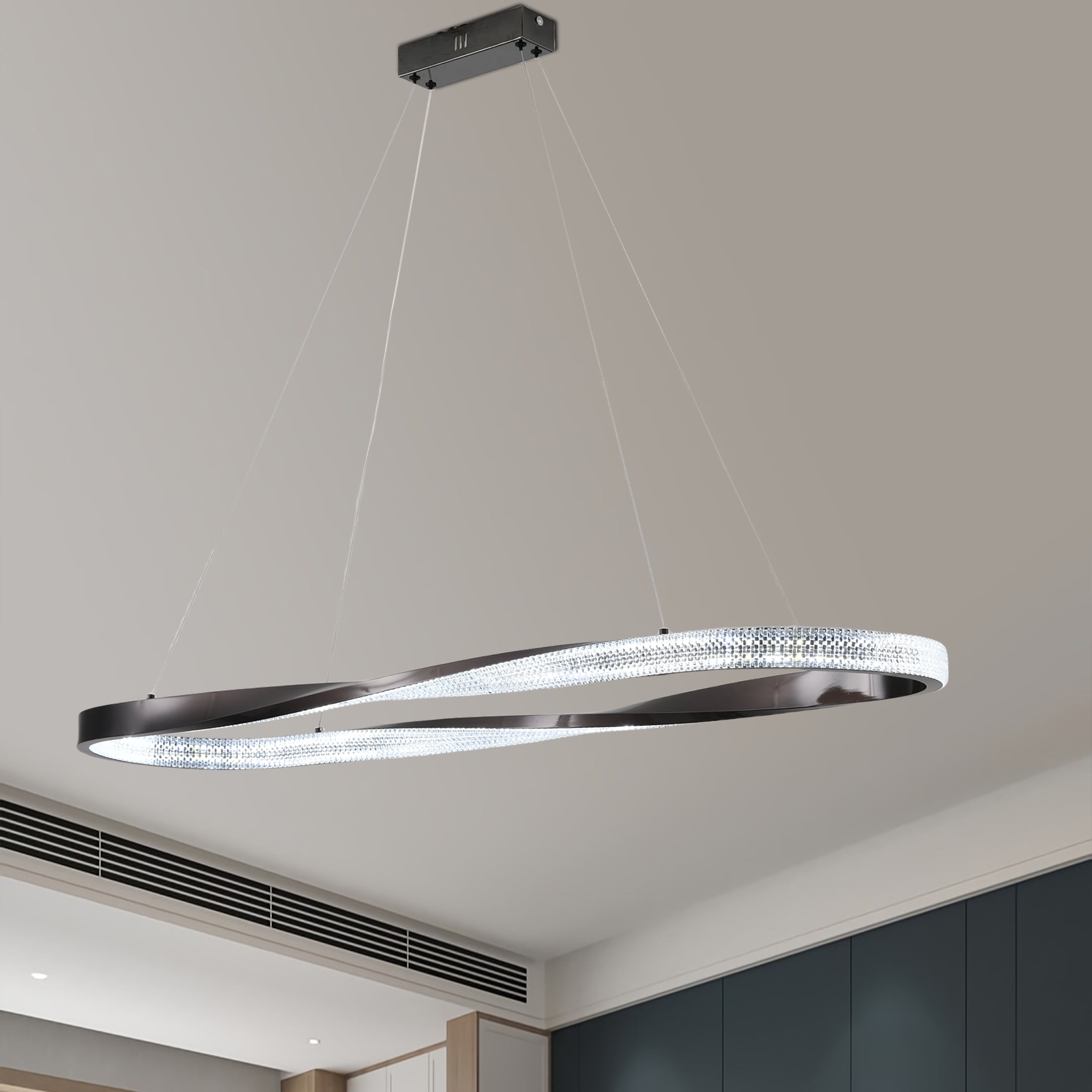 Modern LED Dimmable Chandelier Ring Lights Dimmable Contemporary ...