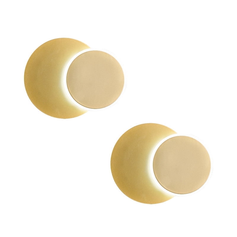 Modern LED Dimmable Wall Sconces 6000K White Light Round Wall Lamp 5W ...