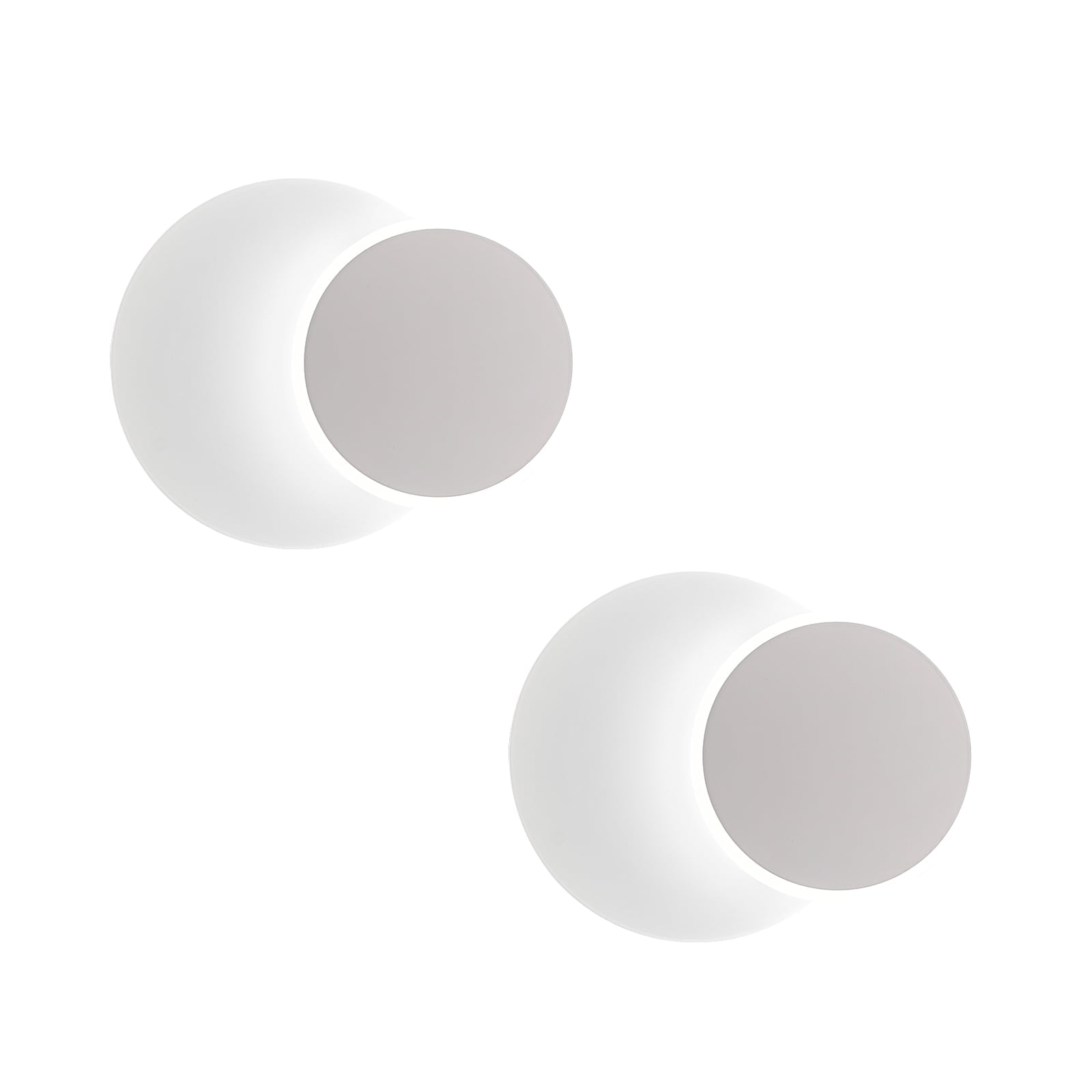 Modern LED Dimmable Wall Sconces 6000K White Light Round Wall Lamp 8W ...
