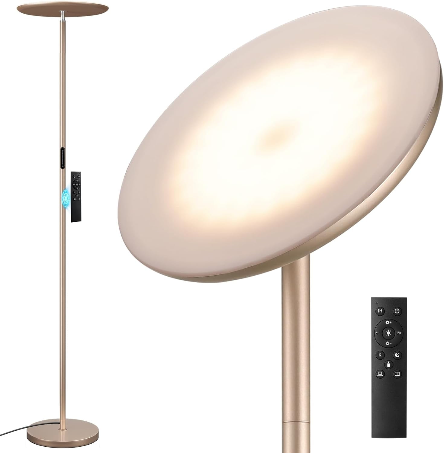 Modern LED Floor Lamp - Remote & Touch Control, 40W/2400LM Sky ...
