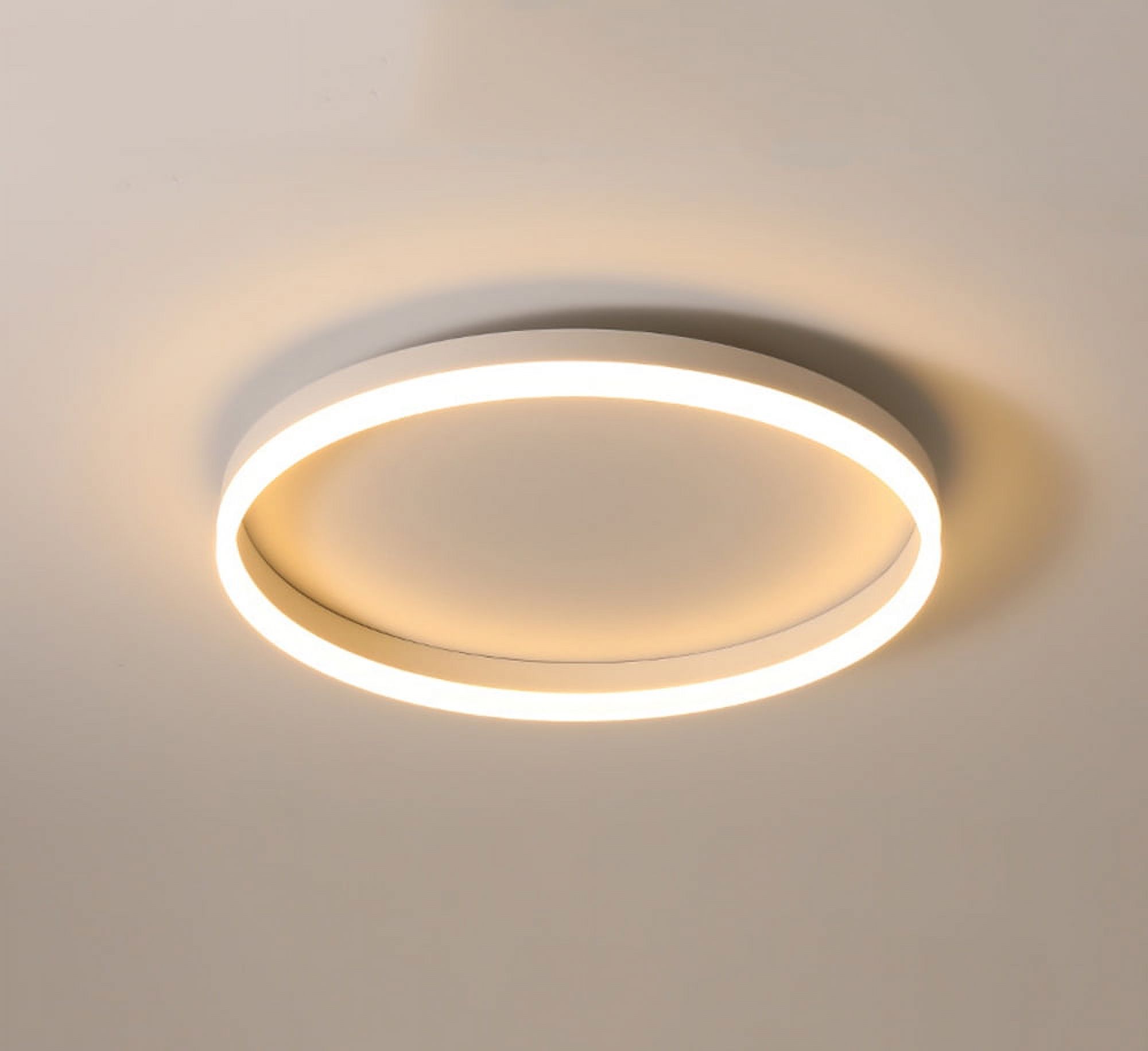 Modern LED Flush Mount Ceiling Light Fixture, 19.7 Inch Round Thin LED ...