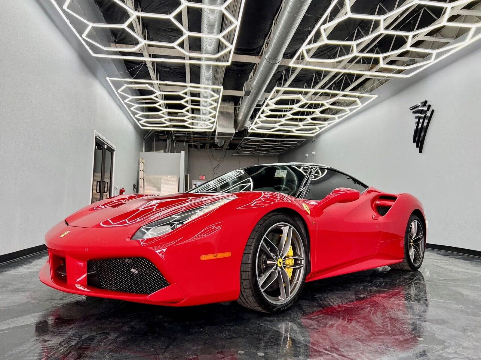 Bright Modern LED Hexagonal Grid Garage Light Set - 672W, 6000K, 60,000 ...