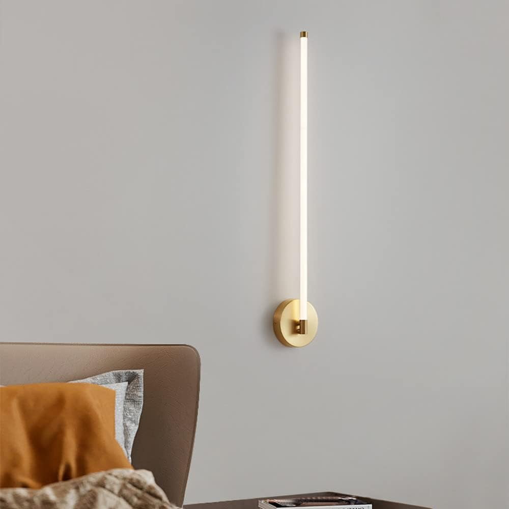 Modern LED Linear Wall Sconce Copper Wall Mount Light Indoor Vanity ...