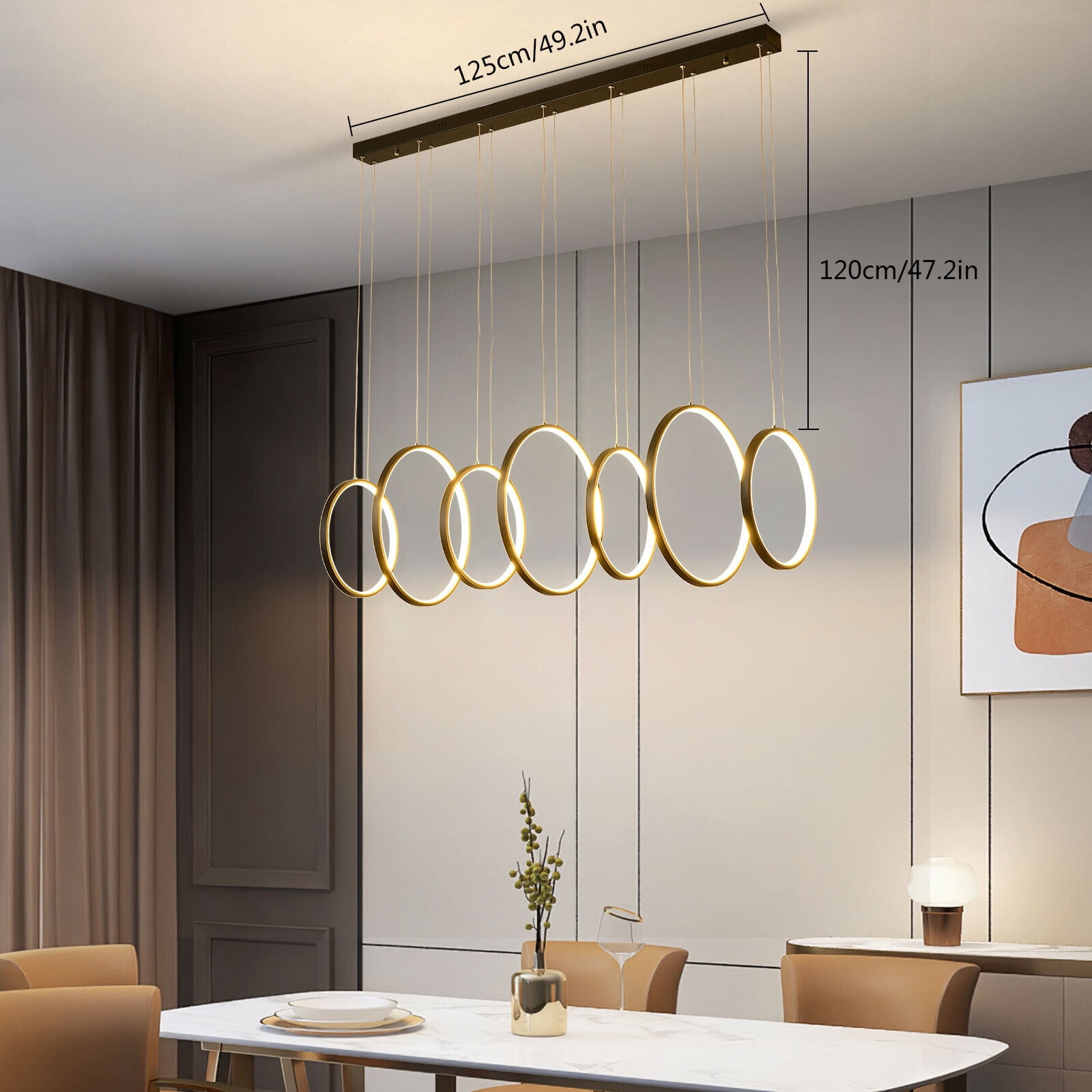Modern LED Pendant Lamp Geometry Kitchen Island Hanging Ceiling Light ...