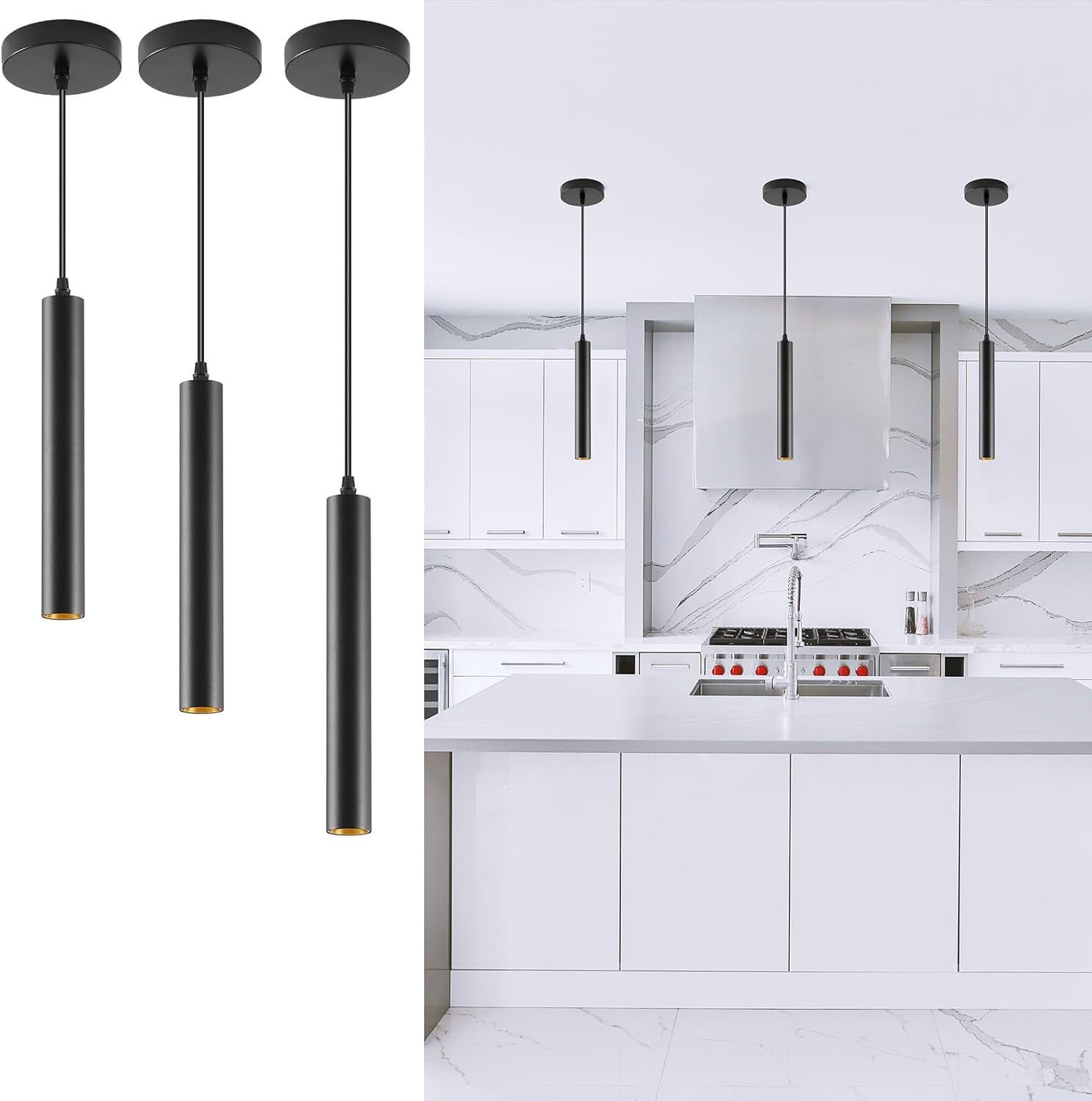 Modern LED Pendant Light, 10W Dimmable Ceiling Hanging Spotlight ...