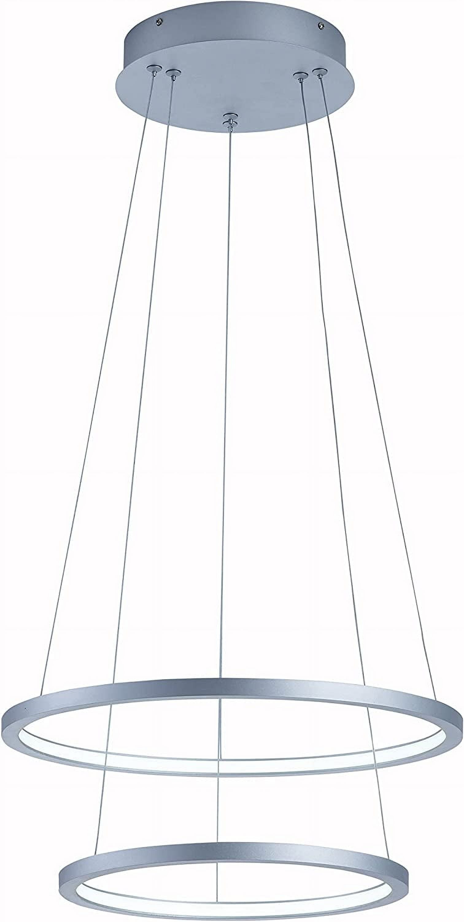Modern LED Pendant Light 2 Ring Pendant Lighting Chandelier ...